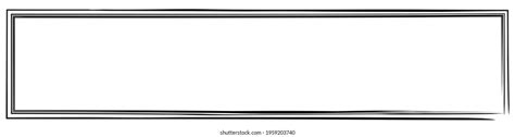 Grungy Rectangular Frame Border Plaque Outline Stock Vector Royalty