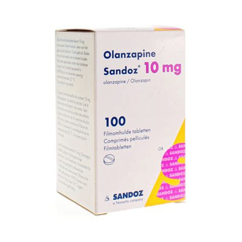 Olanzapine 10 Mg Sandoz Pot Filmom Tabl 100 Apotheek Claeys