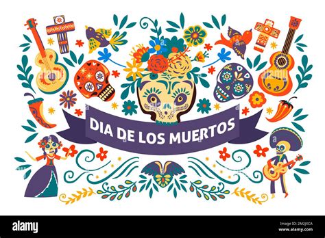 Dia De Los Muertos Banner Day Of The Dead Dia De Los Muertos Banner