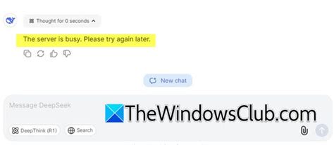 Το Fix Deepseek Server είναι απασχολημένος πρόβλημα