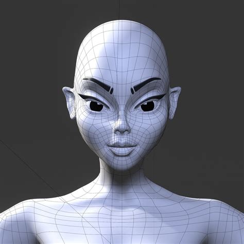 Stylized Female Base Mesh 3d Model Cgtrader