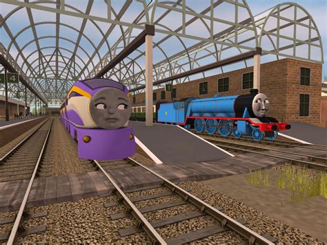 Gordon Showing Off To Kana At Knapford Station By Kiernanj On Deviantart