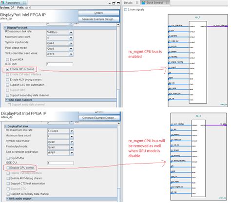 Redisplayport At Non Gpu Mode On Cyclone 10 Gx And Quartus Pro 201