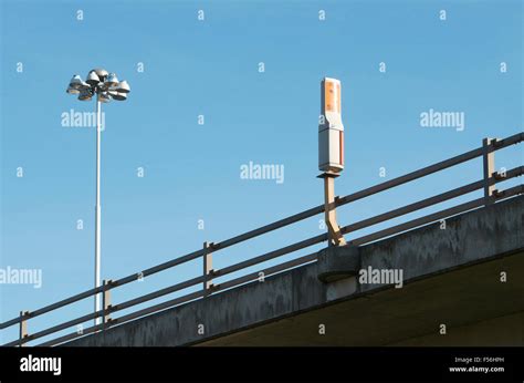 Motorway Emergency Telephone On The M8 Kingston Bridge Slip Road