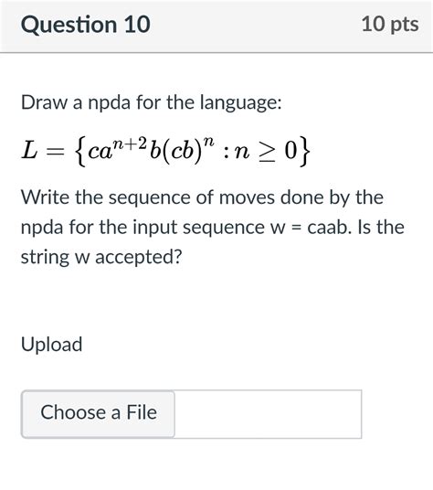 Solved Question Pts Write A Context Free Grammar For Chegg