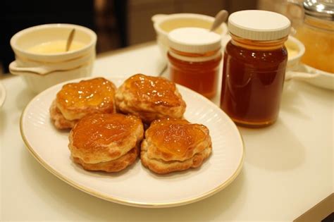 Fried Chicken And Biscuits Served With Honey Butt Fried Chicken Photos
