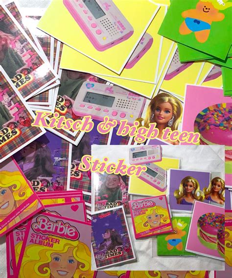 키치 하이틴 스티커팩 60장 귀여운 곰돌이 폰케이스 꾸미기 에이블리