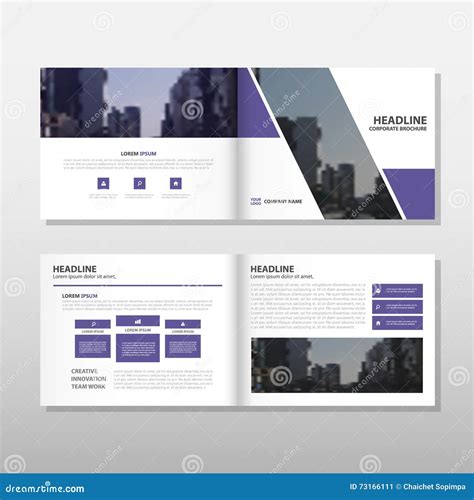 Purple Brochure Cover Template Layout Design Corporate Business Annual Report Catalog