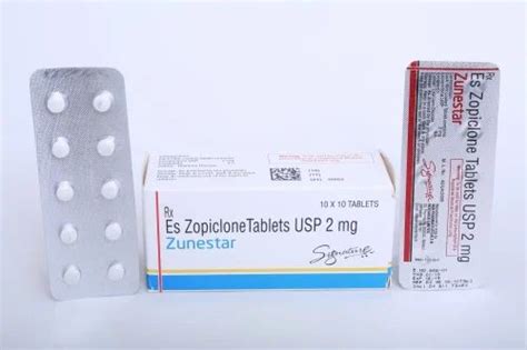 Es Zopiclone 2 Mg Zunestar Tablets Signature Pharma For Personal At