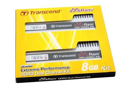Transcend Axeram 2400 Mhz Cl11 2 X 4 Gb Strona Produktu Pc Centre