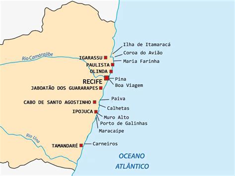 Mapa Do Litoral De Pernambuco Librain