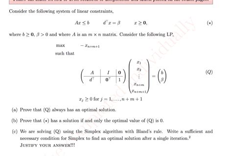 Consider The Following System Of Linear Constraints