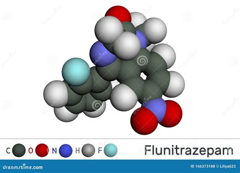 Flunitrazepam Drug Molecule It Has Hypnotic Sedative Anxiolytic