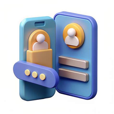 3d Phone And Account Login And Password Form Page User Authorization Sign In To Account