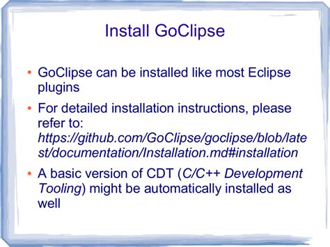 goclipse setup tutorial version 2 speaker deck