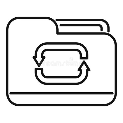 Search Filter Folder Icon Outline Vector Peruse Attach Stock Illustration Illustration Of