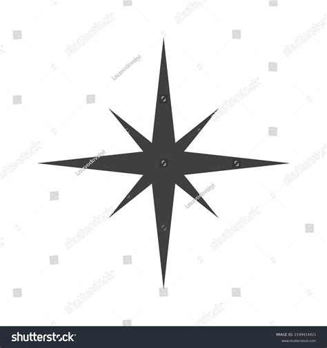 Compass Icon Vector On White Background Stock Vector Royalty Free