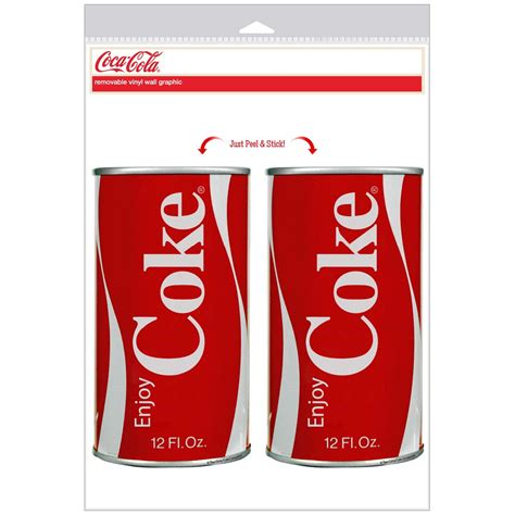 Coca Cola Decal Set Enjoy Coke Cansvinyl Decalpeel And Stick Etsy