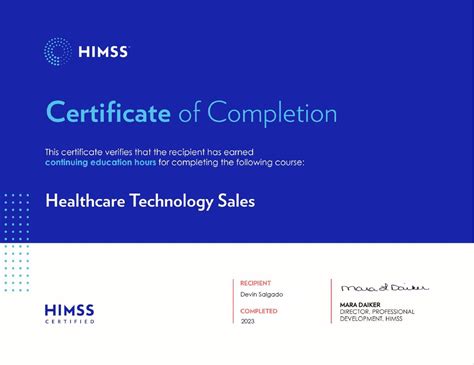 Im Happy To Share That Ive Obtained A New Certification Himss