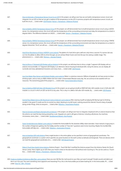 Advanced View Arduino Projects List Use Arduino For Projects 4pdf