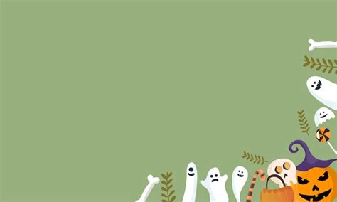 Premium Vector Vector Halloween Background In Flat Design