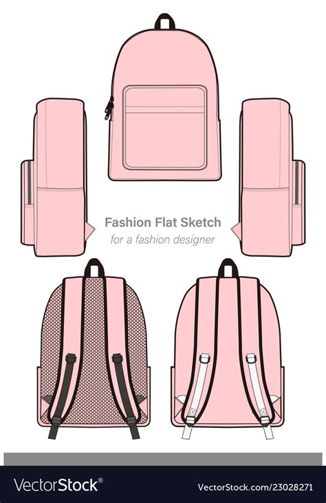 Backpack Design Template Royalty Free Vector Image