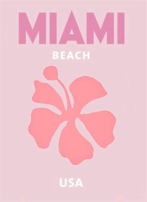 Miami Beach Wall Collage Preppy Iphone Wallpaper