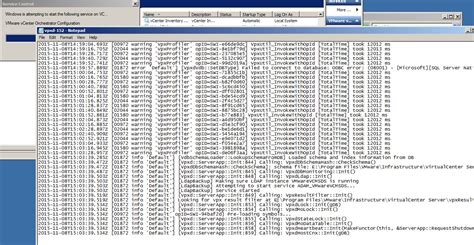 Trouble Shooting VMware Virtual Center Failing To Start Stephen Hackers Blog