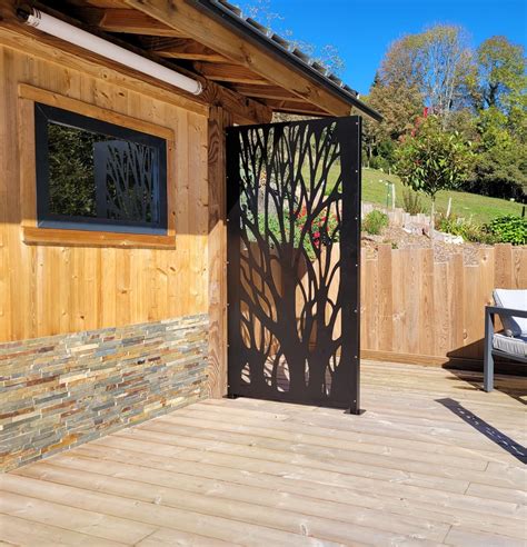 brise vue panneau occultant design intérieur alu métal sur mesure
