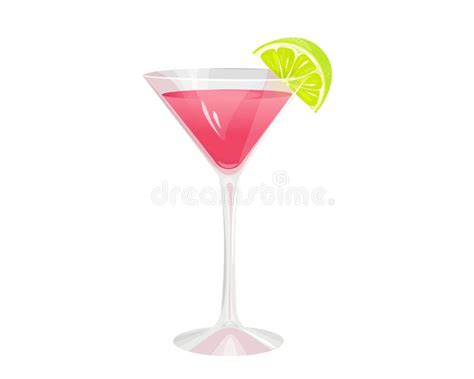 Cosmopolitan Cocktail In A Cocktail Glasssummer Refreshing Alcoholic