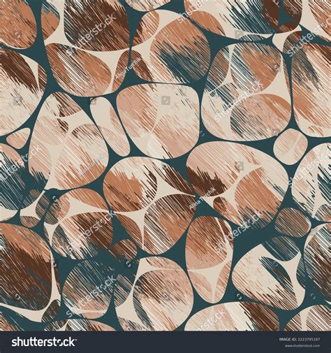 Seamless Pattern Circles Brush Texture Stock Vector Royalty Free