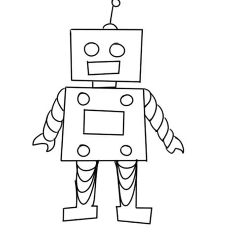 Robot简笔画 千图网
