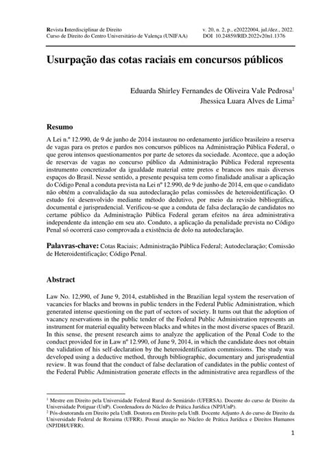 PDF Usurpação das cotas raciais em concursos públicos