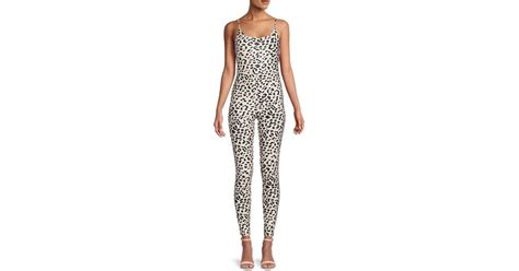 Alice Olivia Alice Olivia Nelda Leopard Print Catsuit In White Lyst