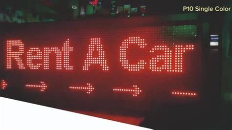 Single Colour LED Display Messaging Display Refresh Rate