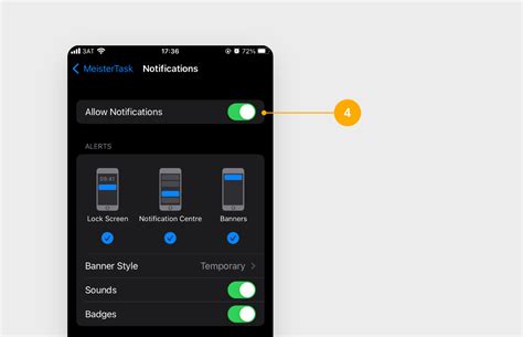 Notifications On IOS MeisterTask