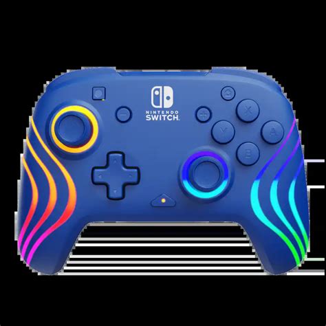 Pdp Afterglow Wave Wireless Rgb Gaming Controller For Nintendo Switch Nintendo Switch 2 Blue