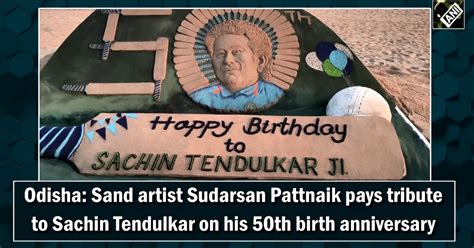 Sand Artist Sudarsan Pattnaik Pays Tribute To Sachin Tendulkar On His