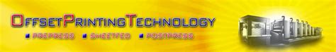 Printing Standards Offset Printing Technology Offset Lithography