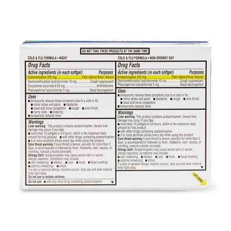 Equate Multi Symptom Day And Night Cold And Flu Formula Softgels 20 Count