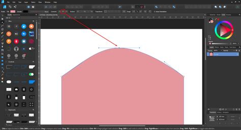 use the node tool in affinity designer design bundles