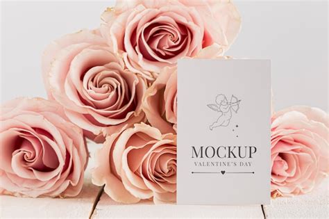 발렌타인 데이 컨셉 모형 무료 Psd 파일