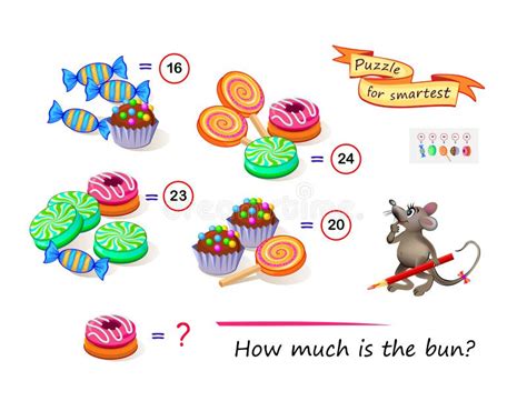 Math Logic Puzzle Smartest Stock Illustrations Math Logic Puzzle