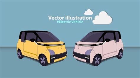 Premium Vector Flat Design Electric Vehicle Vector Illustration