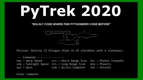 Github Python3 Trainingpytrek A Python Port Of The Classic Star
