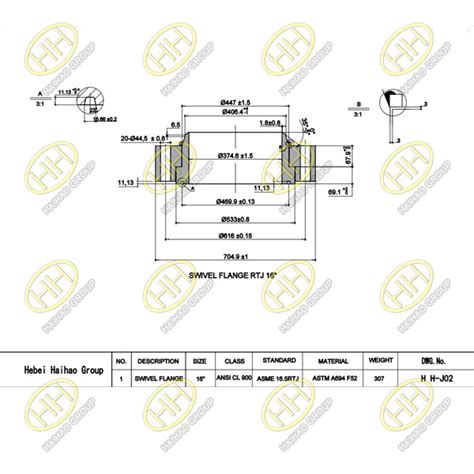 Confirm Swivel Flange Drawings China Hebei Haihao Flange Factory