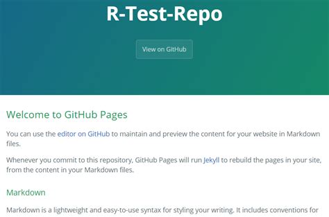 GitHub Pages Demo GitHub Pages Demo