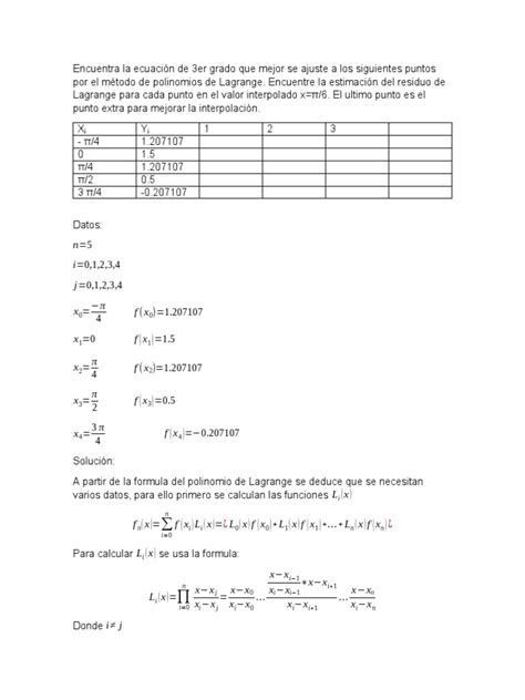 Ejercicio Metodos Numericos Pdf Objetos Matemáticos Relaciones