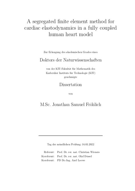 A Segregated Finite Element Method For Cardiac Elastodynamics