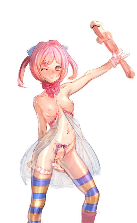 Rule 34 Bow Bhp Breasts Choker Crotchless Panties Dildo Garters